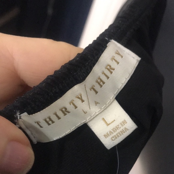 Thirty/Thirty | Tops | Nwt Thirty Thirty La Black Sheer Lined Taffeta ...